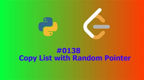 No Sound Leetcode 138 Copy List With Random Pointer Youtube