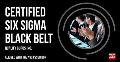 Asq® Cssbb How To Pass Your Six Sigma Black Belt Exam Quality Gurus