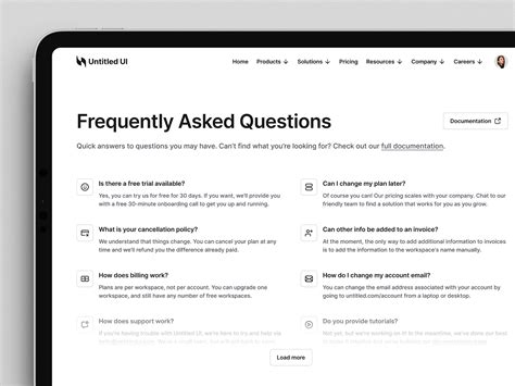 Frequently Asked Questions Faqs — Untitled Ui By Jordan Hughes® On