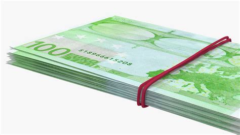 100 유로 지폐 지폐 묶음 3d 모델 29 Max Obj Ma Fbx C4d Blend 3ds Free3d