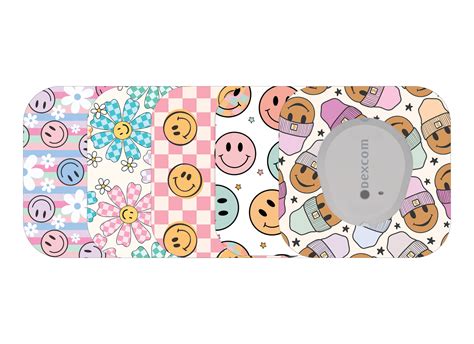 Glucomart Mini Dexcom G7 Adhesive Patches With Grip Bumper 5 Count Punk Girl