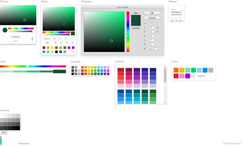 Vue Color 颜色选择器插件的使用及此插件中photoshop组件的属性 Csdn博客