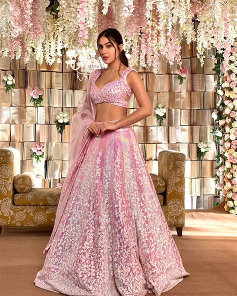 Sara Ali Khan Dazzles In Gorgeous Red Lehenga See The Actress Look