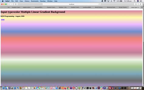 Input Colour Picker Multiple Linear Gradient Background Primer Tutorial Robert James Metcalfe Blog