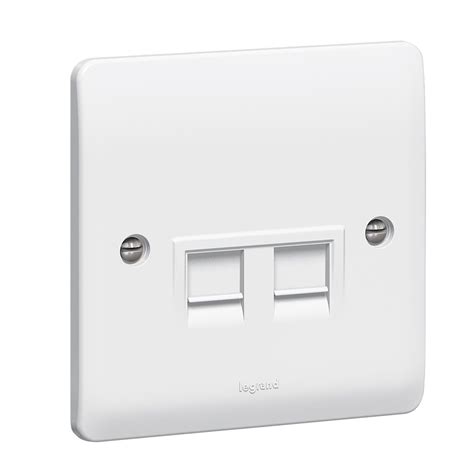 Data Socket Synergy Rj 45 Cat6 Twin White 730057