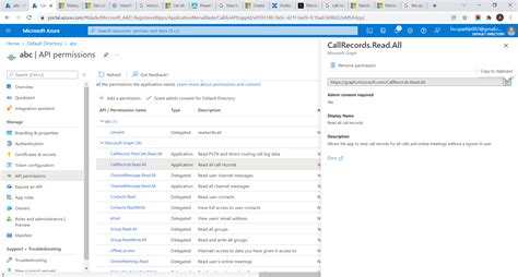 Getting Error That Scope Does Not Exist For Get Callrecords Api In