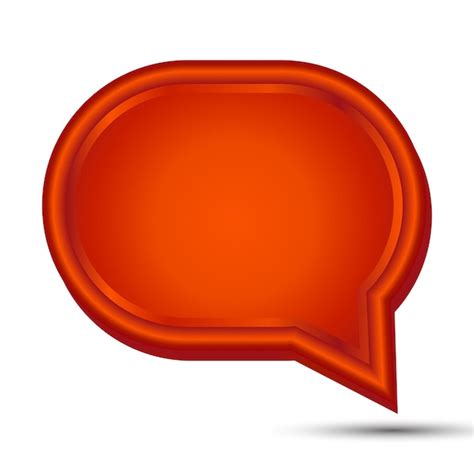 Premium Vector 3d Red Speech Bubble Vector