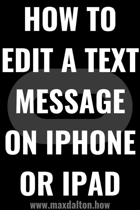 How To Edit A Text Message On Iphone Or Ipad Artofit