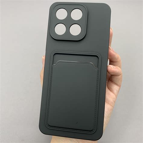 Чехол для Honor X8a цветной чехол с карманом для карт на телефон хонор х8а черный O6b Id