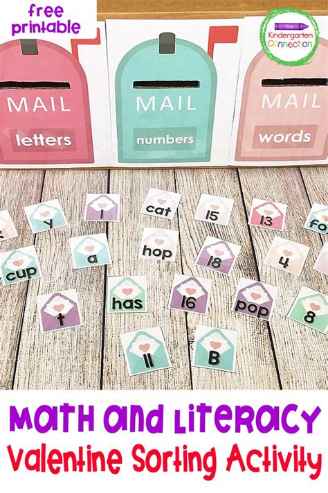 Letter Number Word Valentine Sorting Activity Sorting Activities Letter Sorting Activities