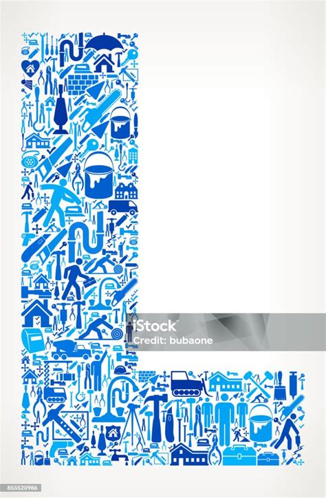 편지 L 홈 리 모델링 수리 벡터 아이콘 패턴 망치에 대한 스톡 벡터 아트 및 기타 이미지 망치 알파벳 L 건설 산업 Istock