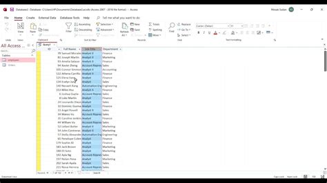 Filter A Dataset Using Text Values In Ms Access Youtube