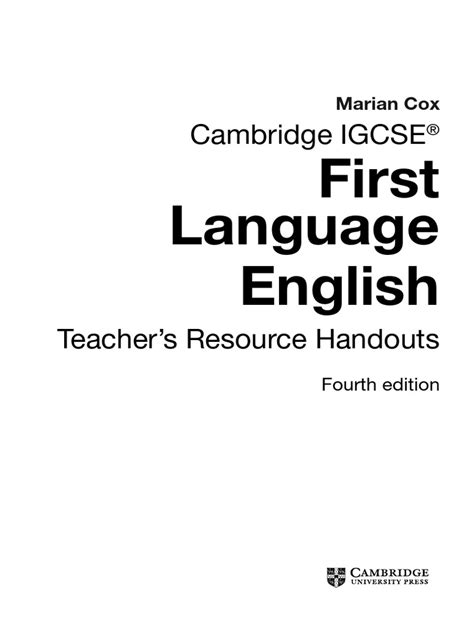 Igcse Fle Tr All Handouts Pdf