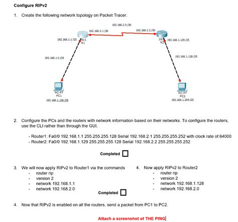 Solved Configure RIPv Create The Following Network Chegg