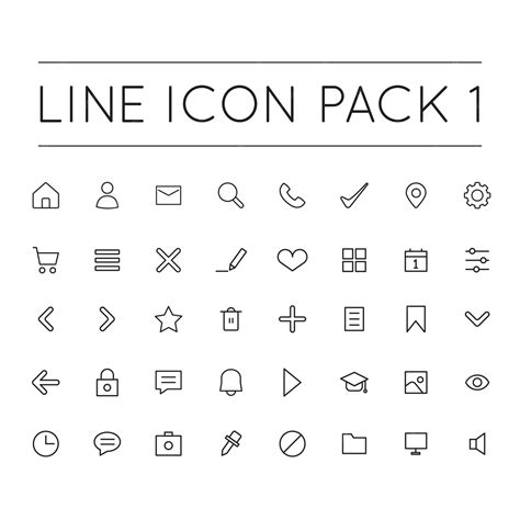 Premium Vector Simple Minimalist Cute Line Icon Pack 1 Business App Ui Ux