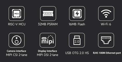 Esp32 P4 Esp32 C6 Development Board Risc V Wifi6 Mipi Csi Camera 7101 Inch Dsi Display Rj45