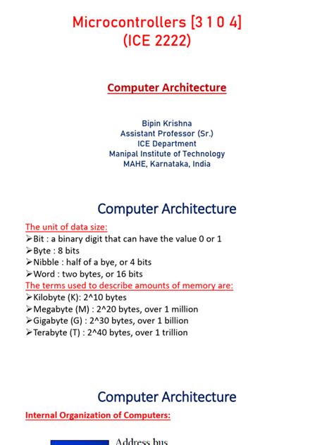 Mc Class 2 3 Computer Architecture Pdf Central Processing Unit Computer Data Storage