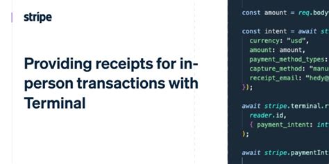 Providing Receipts For In Person Transactions With Terminal R Devto