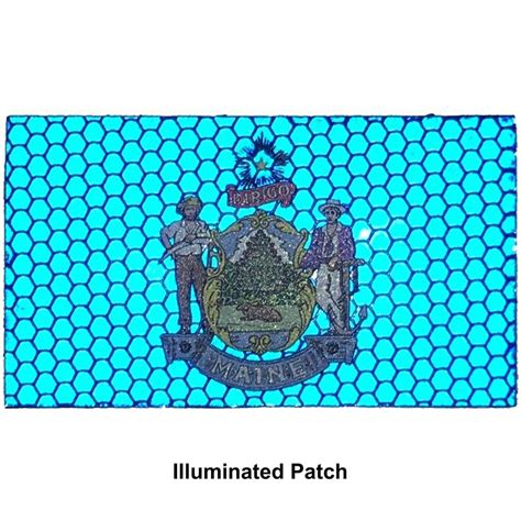 Reflective Maine State Flag 2x35 Patch