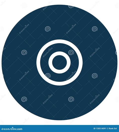 Cd Compact Disk Isolated Vector Icon That Can Be Easily Edited In Any Size Or Modified Stock