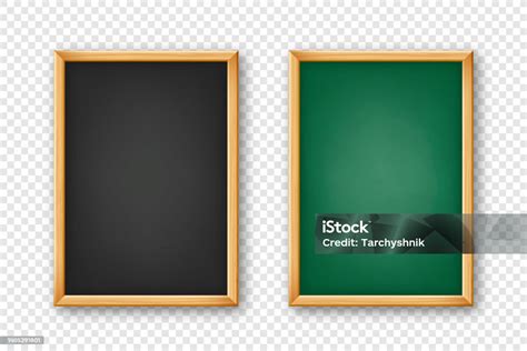 나무 프레임에 현실적인 빈 칠판 분필 흔적이있는 학교 칠판 텍스트 또는 그림을위한 글쓰기 표면 프리젠 테이션 보드 온라인 학습 및 전자 학습 벡터 일러스트 레이 션 0명에