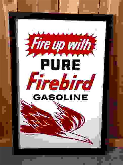 Pure Firebird Gasoline Wlogo Metal Sign Tac Auction