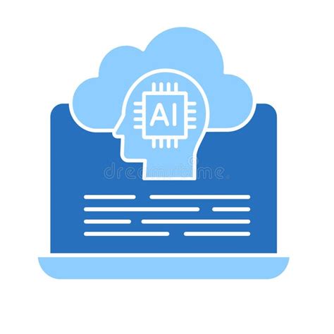Cloud Computing With Ai Icon Illustrates The Concept Of Cloud