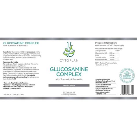 Glucosamine Complex By Cytoplan Buy In The Uk London