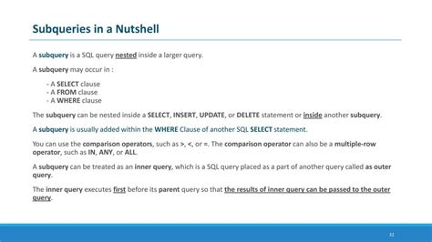Chapter 10 Summary Conceptual Data Model Subqueries Ppt Download