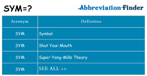 What Does Sym Mean