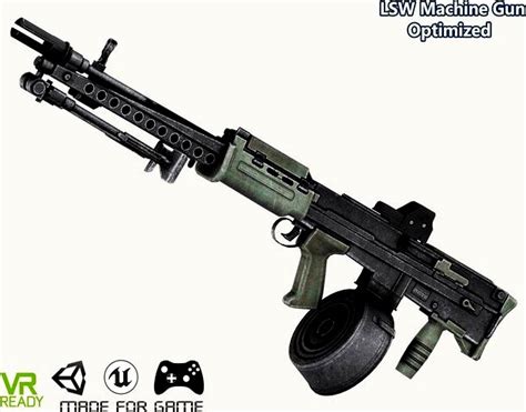 L86 Lsw Machine Gun Optimized 3d Model