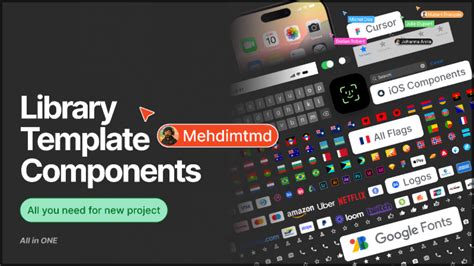 📖 Library Template Components Figma