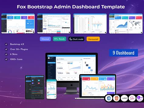 The Best RTL Bootstrap Admin Dashboard By Fox UI Framework