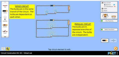 resistors in series and parallel circuits phet answers circuit diagram