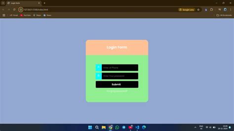 Raghavendra R On Linkedin Created A Very Simple Login Form Using Html