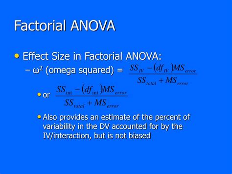 Ppt Factorial Anova Powerpoint Presentation Free Download Id348209