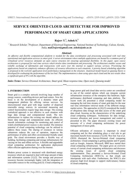 Service Oriented Cloud Architecture For Improved Pdf
