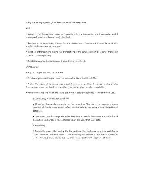 mod1 questions pratice of nosql computer networks and security