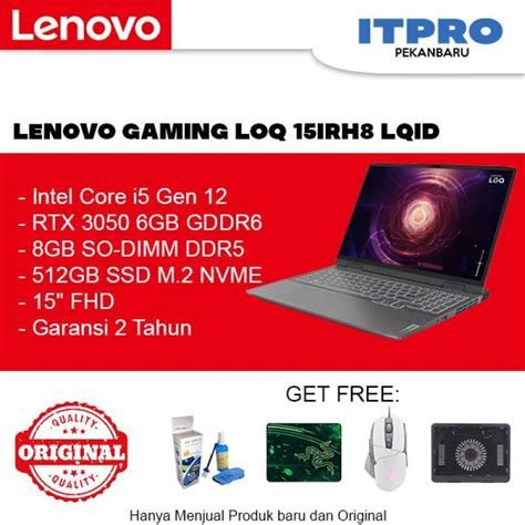 Jual Lenovo Gaming Loq Irh Lqid Notebook Gaming Intel Core I H Rtx Gb Gddr Di