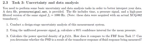 Task Uncertainty And Data Analysis You Need To Chegg