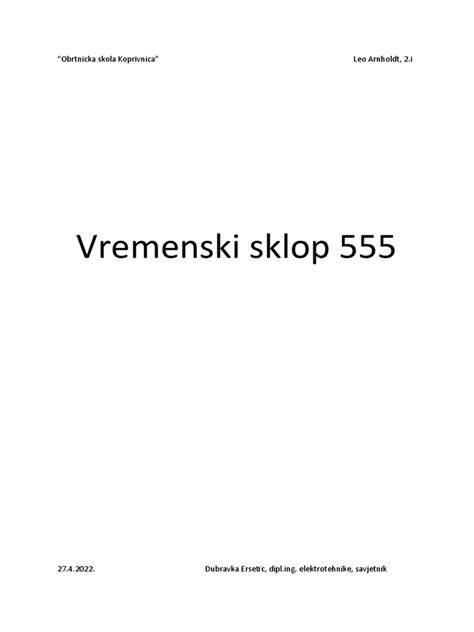 Vremenski Sklop 555 Pdf