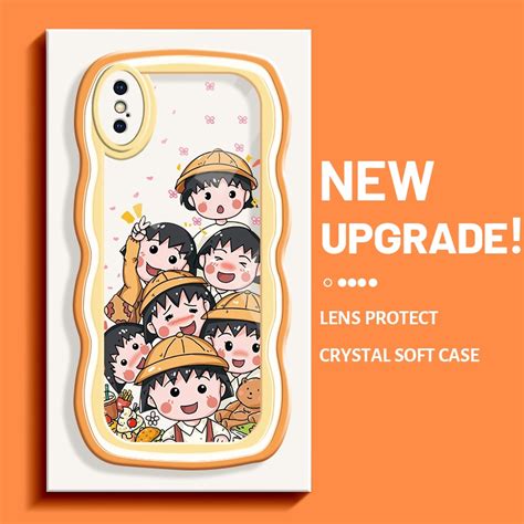 Jual Casing Ponsel Untuk Iphone X Xs Xr Xs Max Case Kartun Chi Bi Maruko Cream Border Casing