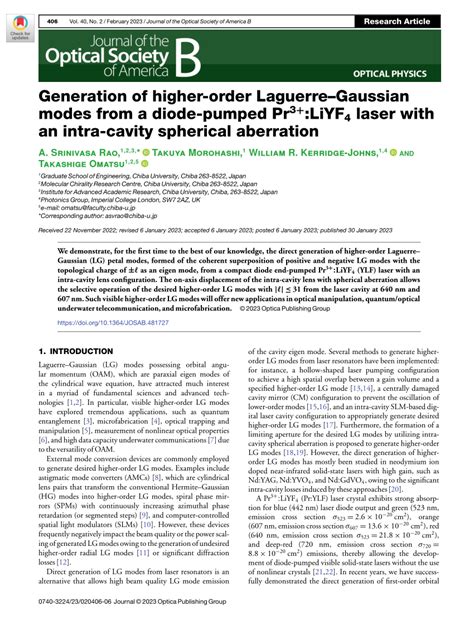 Generation Of Higher Order Laguerregaussian Modes From A Diode Pumped