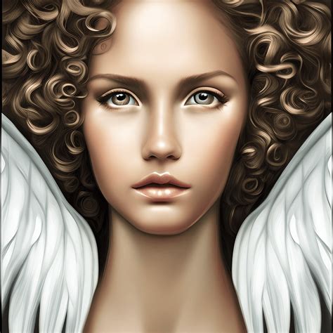 Beautiful Angel Face Close Up Portrait · Creative Fabrica