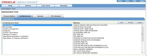 Configuring The Argus Insight Application