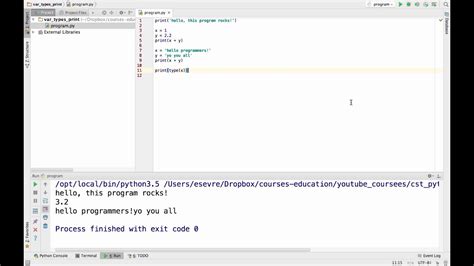 04 Python Variables Types And Print YouTube