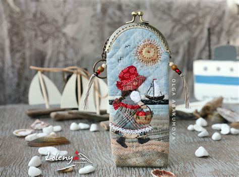 Japanese Patchwork Eyeglass Case Walk By The Sea купить на Ярмарке Мастеров J0pytcom