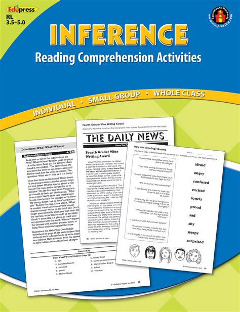 Reading Comprehension Book Inference Blue Level Tcr62361 Teacher