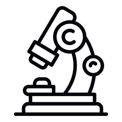 Medical Microscope Icon Outline Style 15309357 Vector Art At Vecteezy
