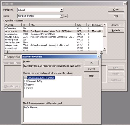 Debugging Net Framework And Ms Visual Studio Managed Classes At Run Time And Design Time